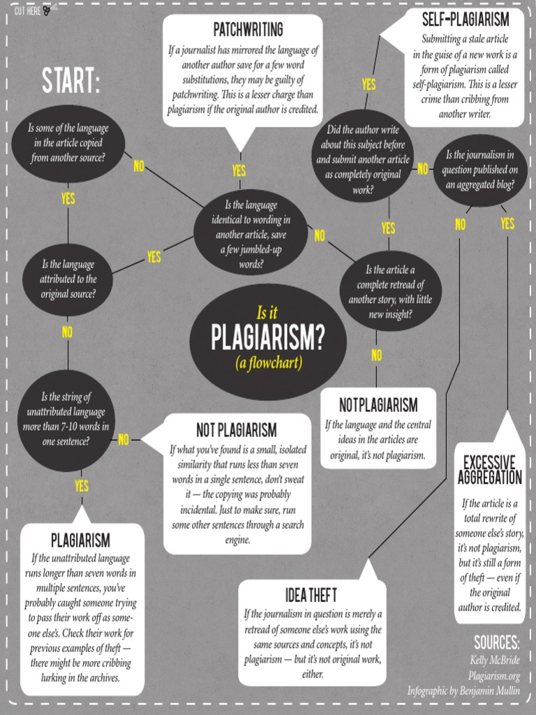 Is It Plagiarism - Poynter Flowchart | PDF