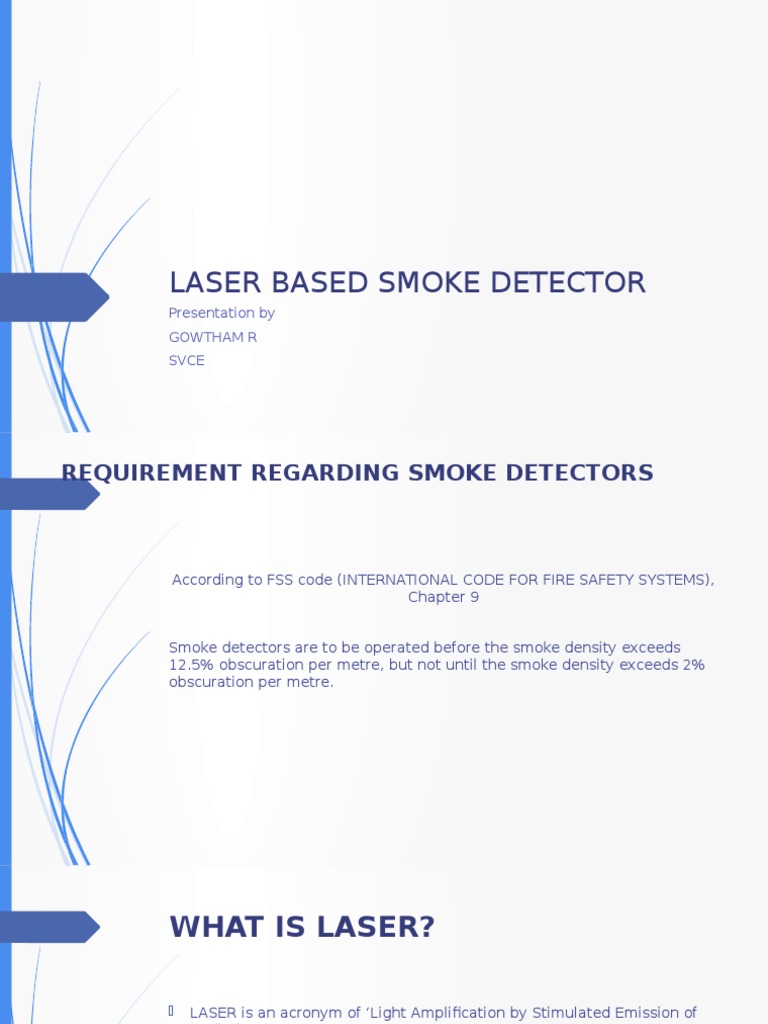 Laser Smoke Detector Overview | PDF | Laser | Smoke