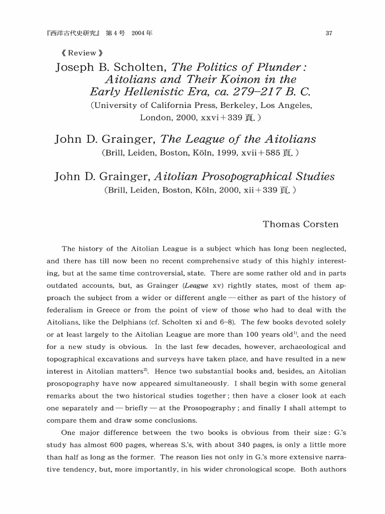Aak - 4 - 37 Aetolians and Their Koinon | PDF | Macedonia (Ancient ...
