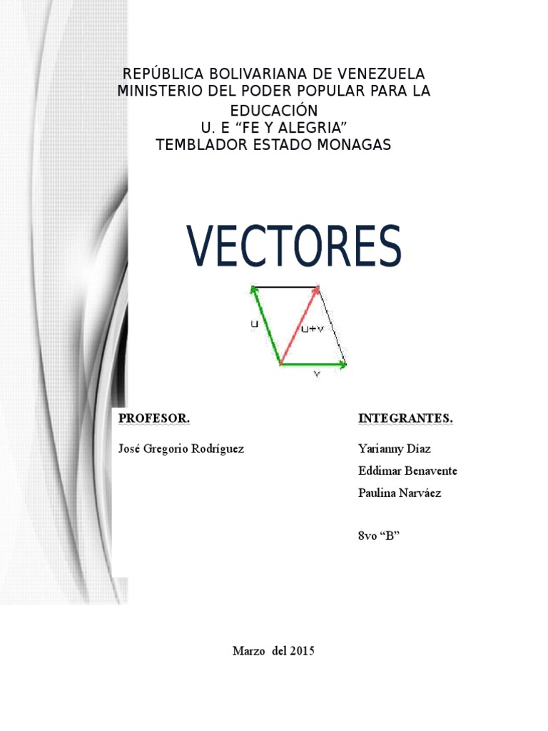 Vectores | PDF | Vector Euclidiano | Espacio vectorial