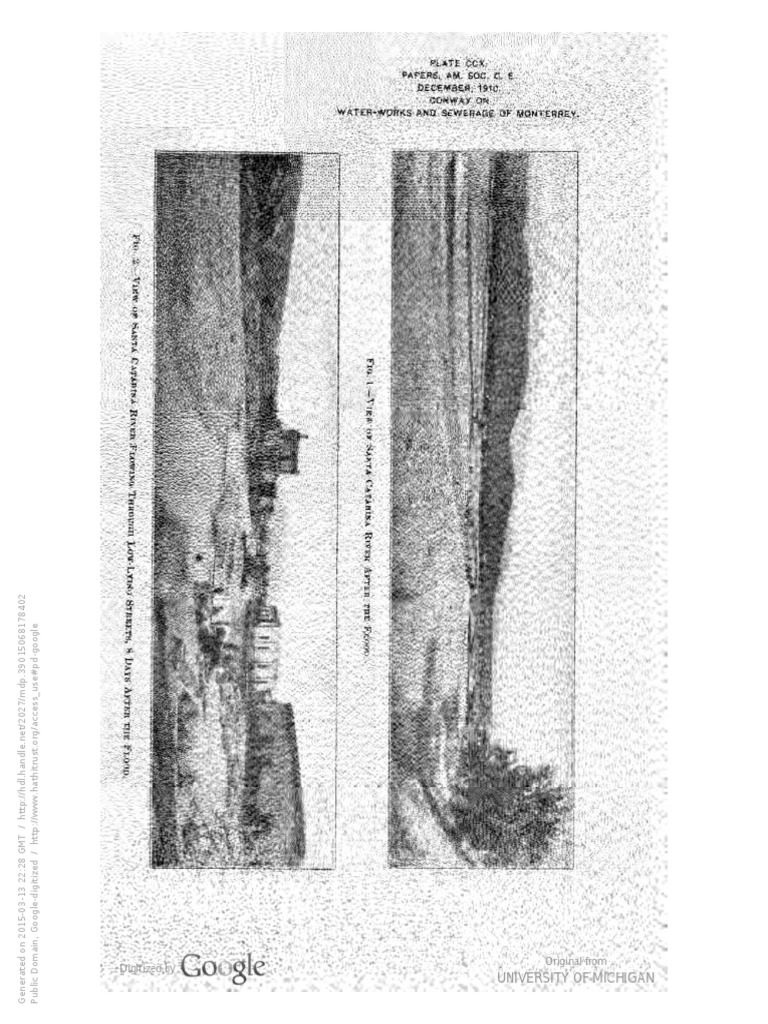 Plate Ccx. Papers, December, Conway Water-Works and Sewerage Monterrey ...