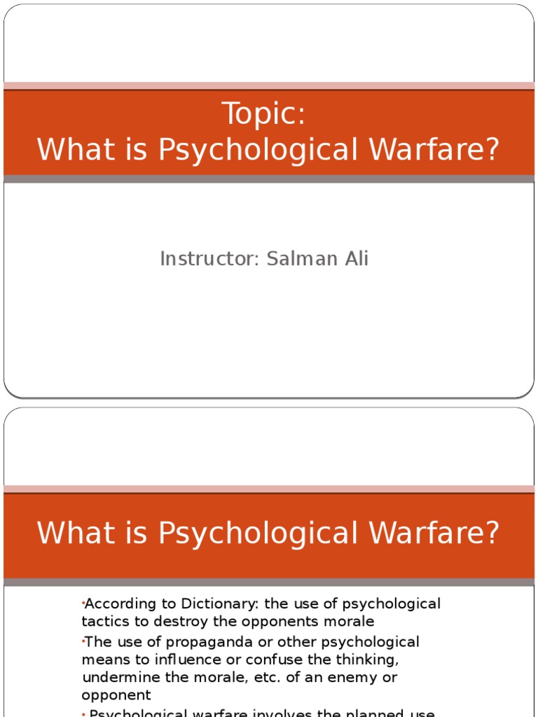 What is Psychological Warfare | Rumor | Propaganda