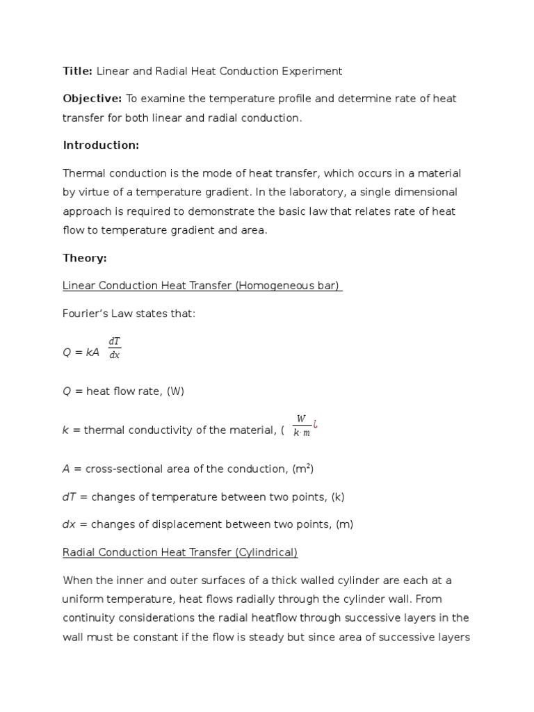 Heat and Mass Transfer Report | PDF | Thermal Conduction | Thermal ...