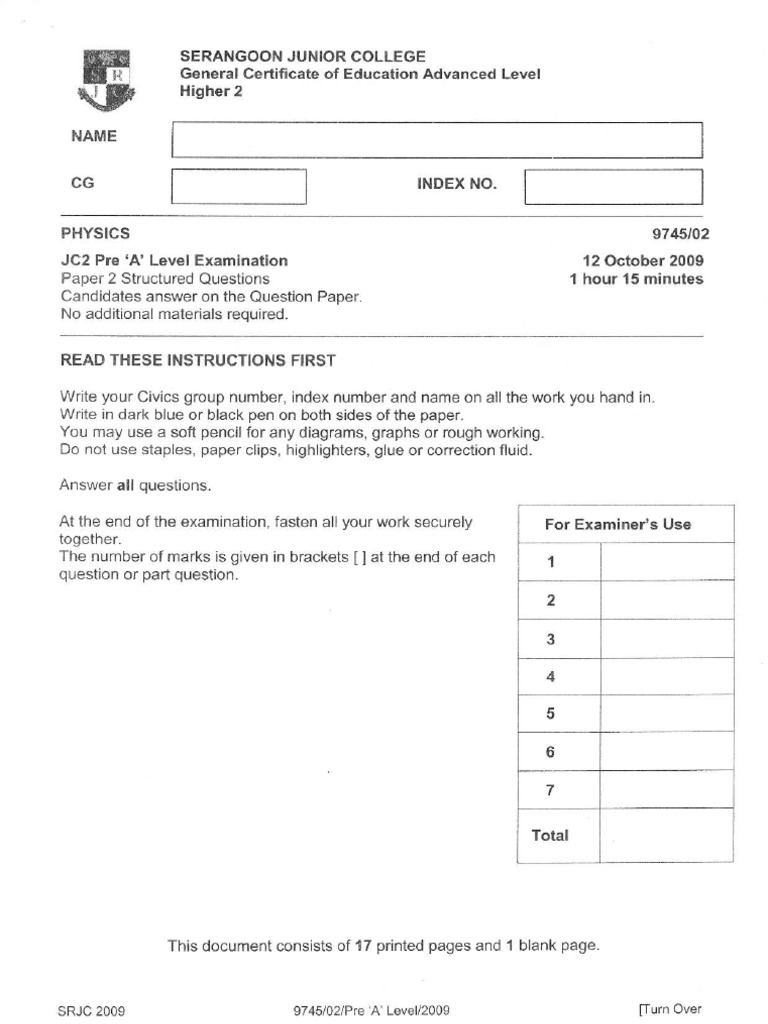 SRJC Pre A Level Paper | PDF | Microwave | Electromagnetic Radiation