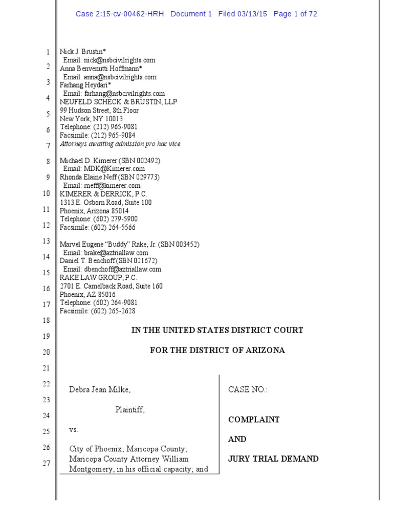 Debra Milke Lawsuit | PDF | Miranda Warning | Confession (Law)