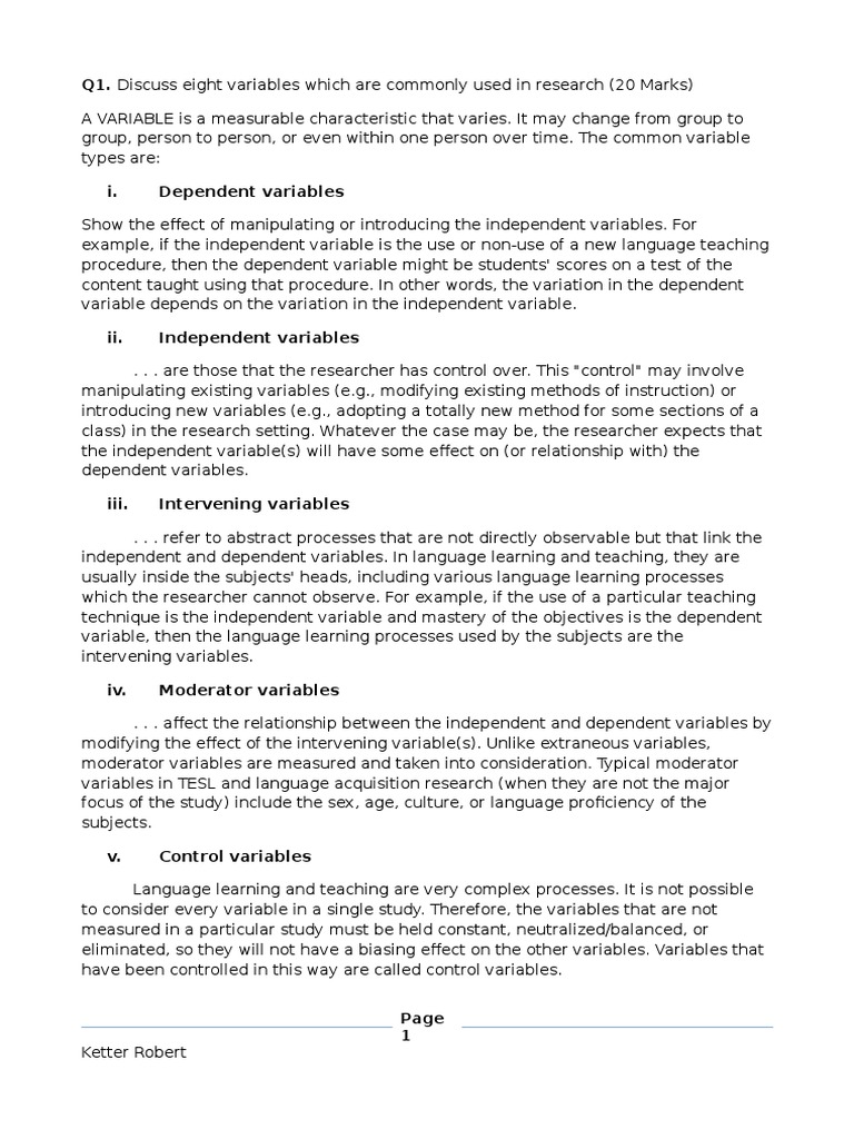 Research Methods Assignment | PDF | Validity (Statistics) | Educational Assessment