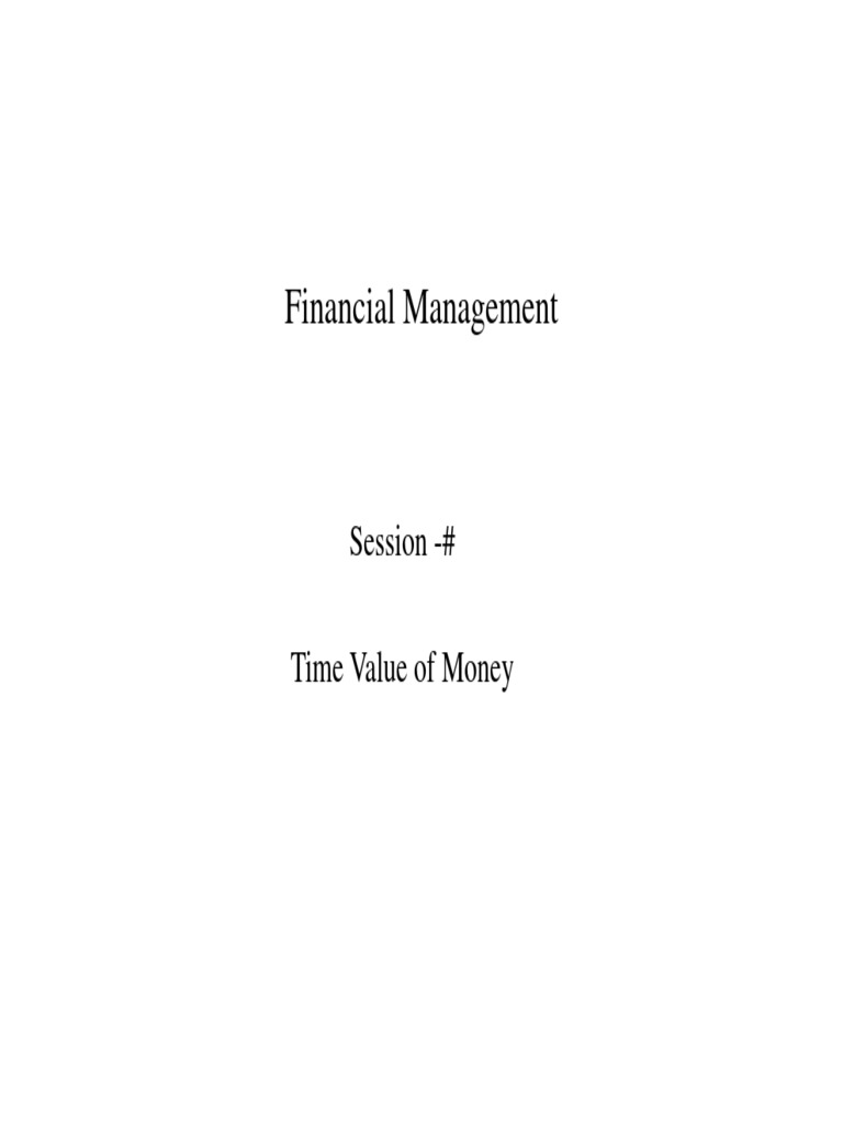Tvm Concepts For Financial Management Pdf Time Value Of Money