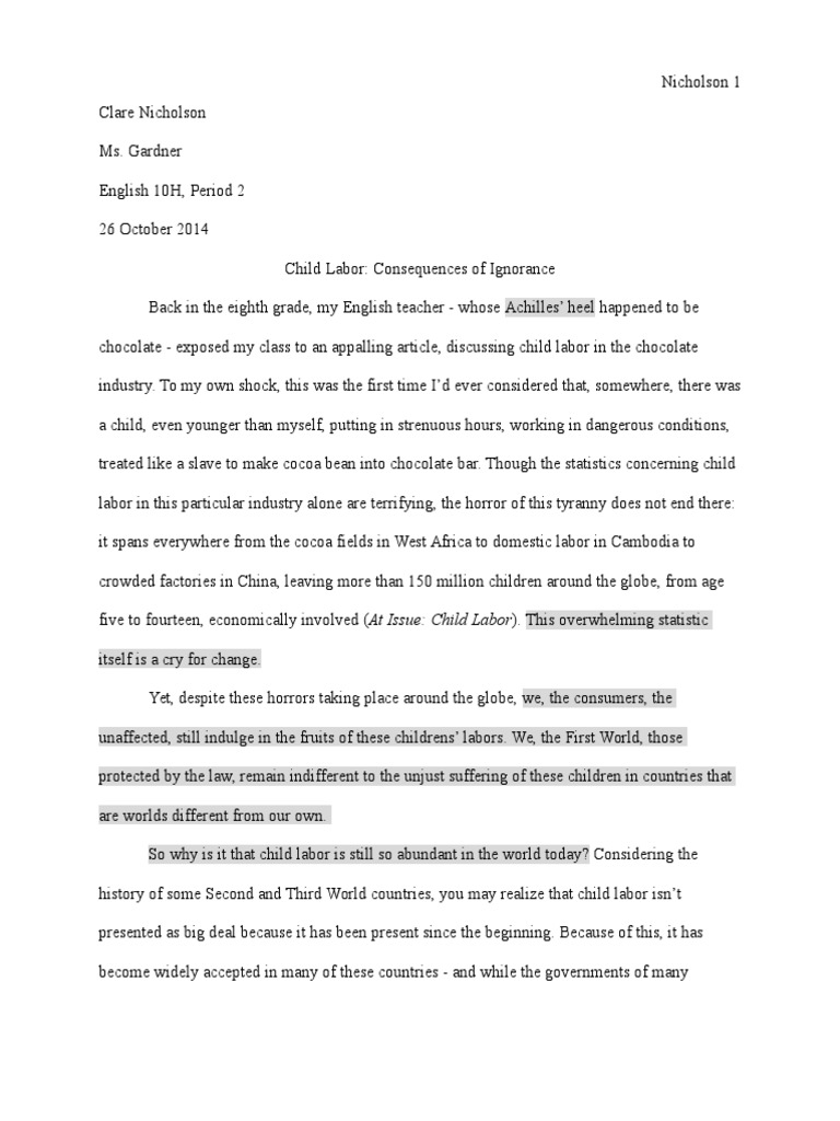 Child Labor Tyranny Speech | Child Labour | Fair Trade