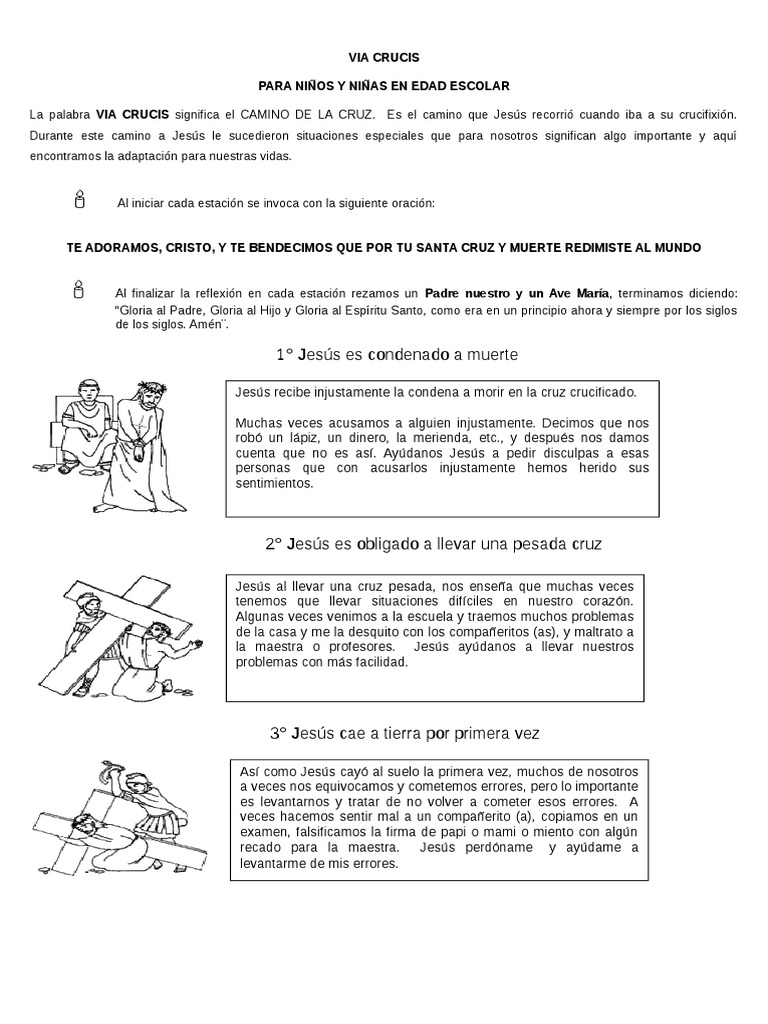 Viacrucis Infantil | PDF | Estaciones de la Cruz | La resurrección de Jesús