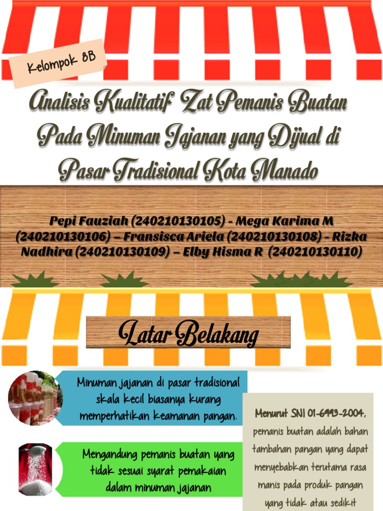 Analisis Kualitatif Zat Pemanis Buatan Pada Minuman Jajanan | PDF