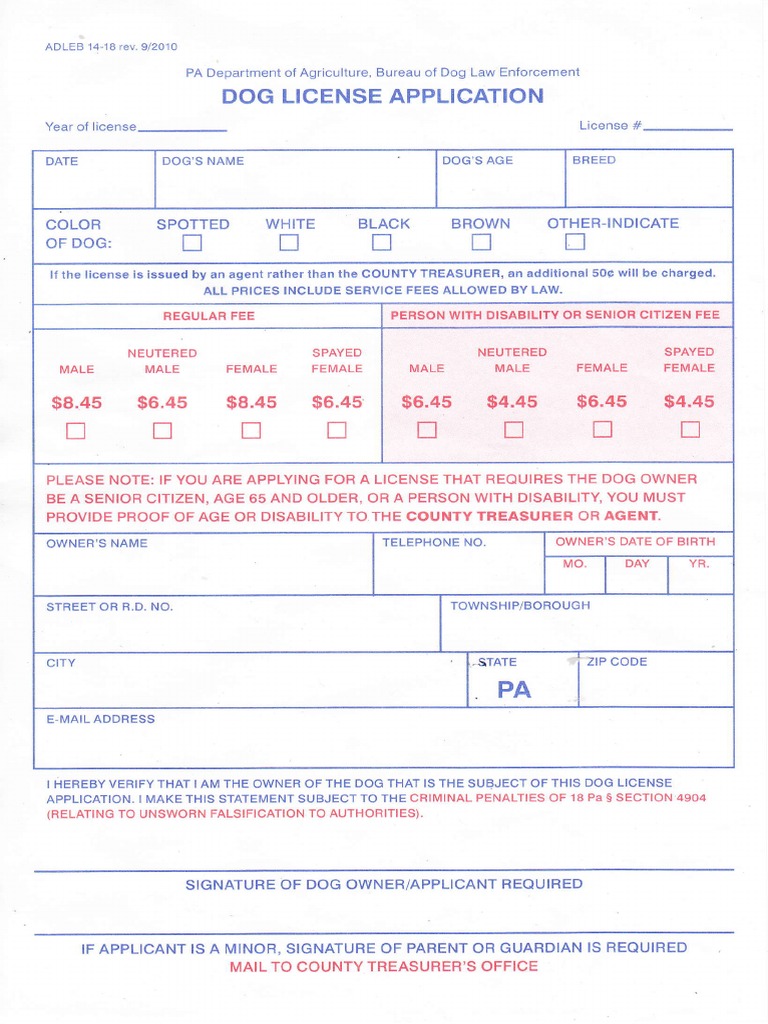 Dog License | PDF