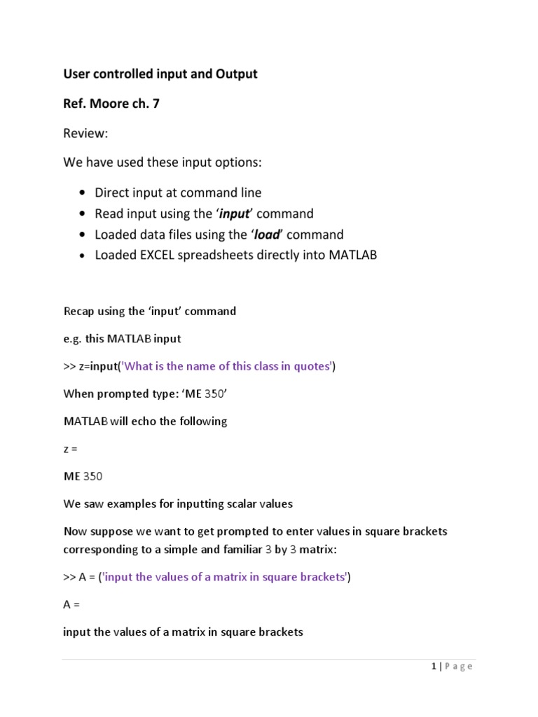 User Input Output Formatting And Data Tables In Matlab A Guide To Command Line Interactions 2210