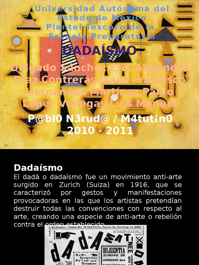 Dadaismo | PDF | Modernismo | Movimientos de arte