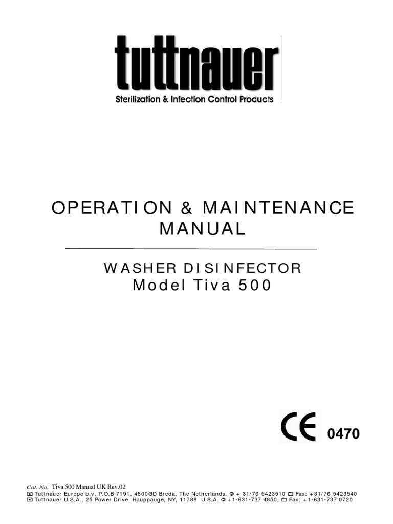 Tiva 500 Manual | PDF | Washing Machine | Water Heating
