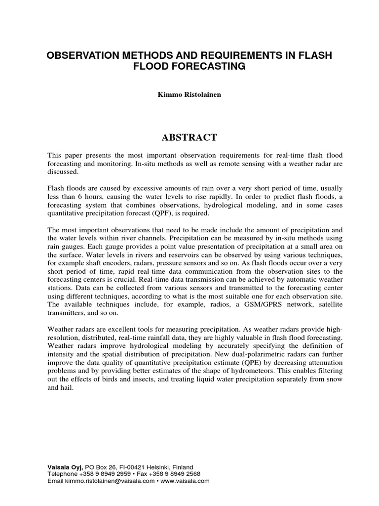 Paper - Flooding Data Colector | PDF | Flood | Weather Forecasting