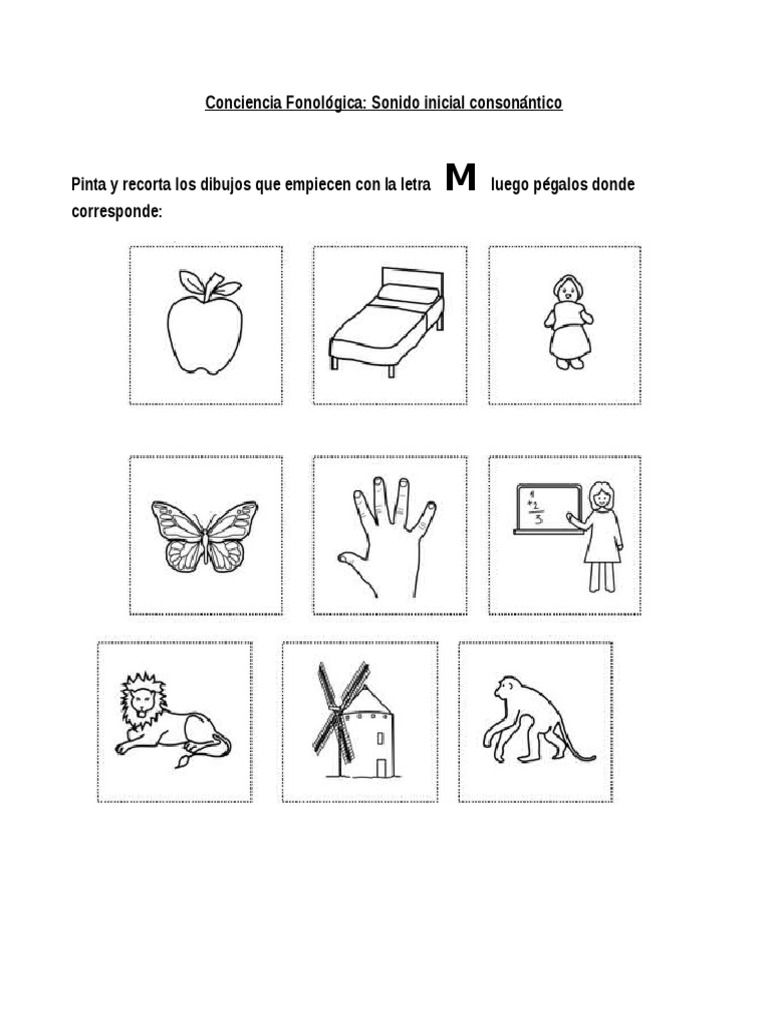 Conciencia Fonológica Letra M