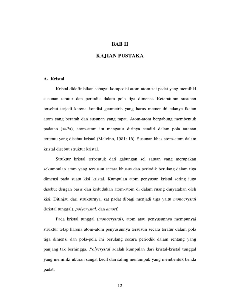 Perbedaan Kristal dan Amorf dalam Zat Padat | PDF | Metode & Bahan Ajar ...