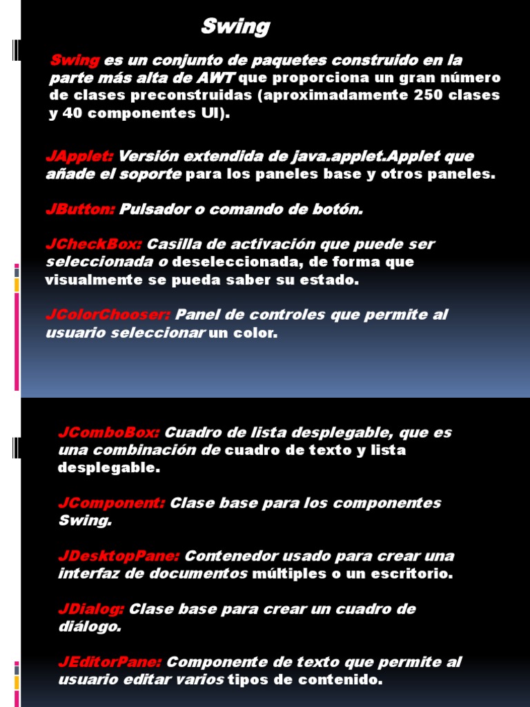 Swing: Una introducción a los componentes y características principales ...