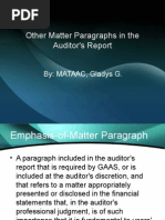 EOM and OM Paragraphs in Audit Reports | PDF | Going Concern | Auditor ...