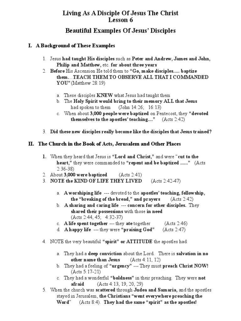 Discipleship 6 | PDF | Acts Of The Apostles | Disciple (Christianity)