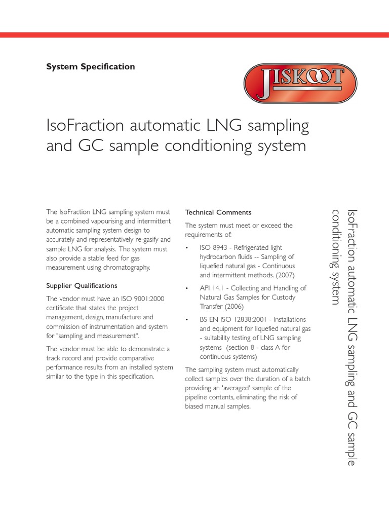 ZZ 1207573397 IsoFraction LNG Sampling SystemR2 | PDF | Liquefied ...