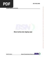 Standar Mutu Karkas Daging Ayam SNI 3924 | PDF