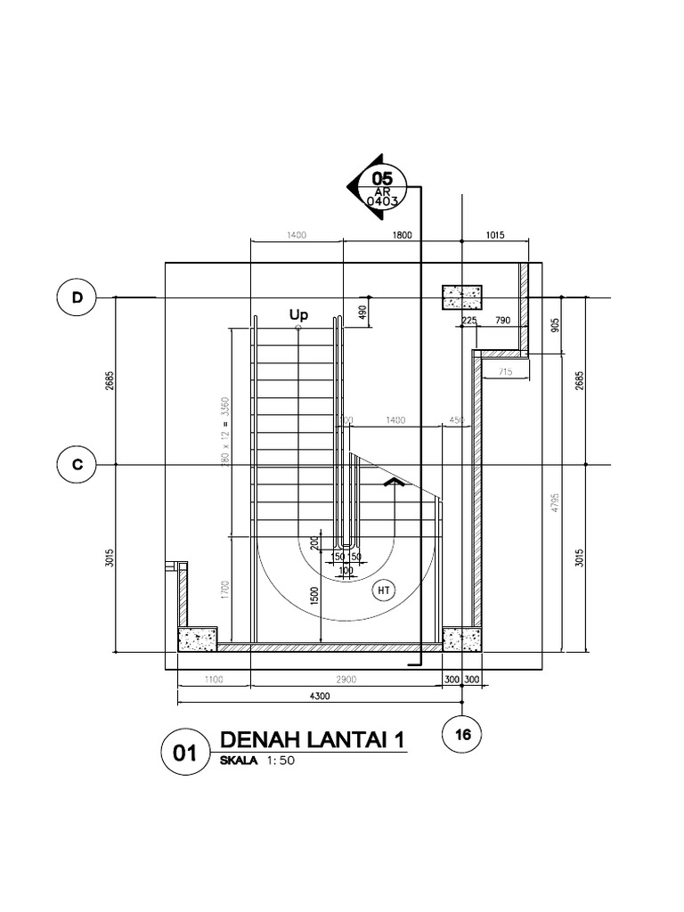Denah Tangga #4 LT.1 | PDF