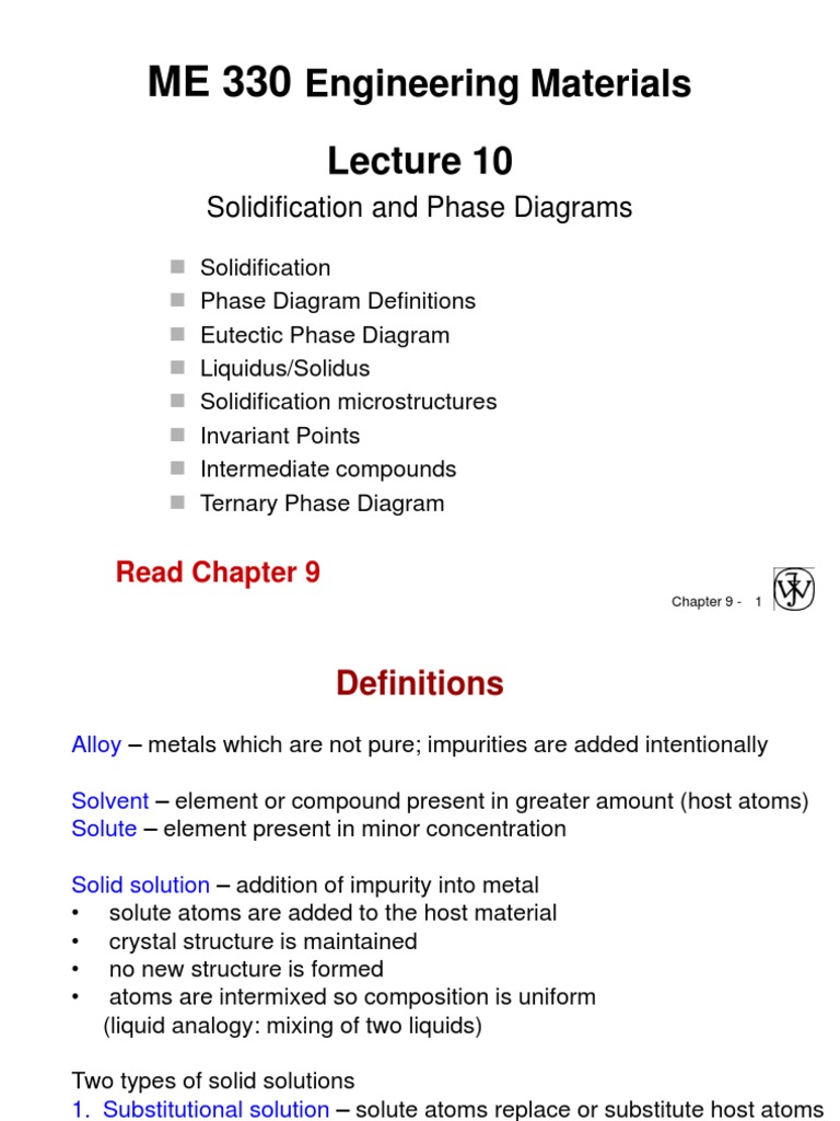 Lect 10 | PDF | Phase (Matter) | Solution