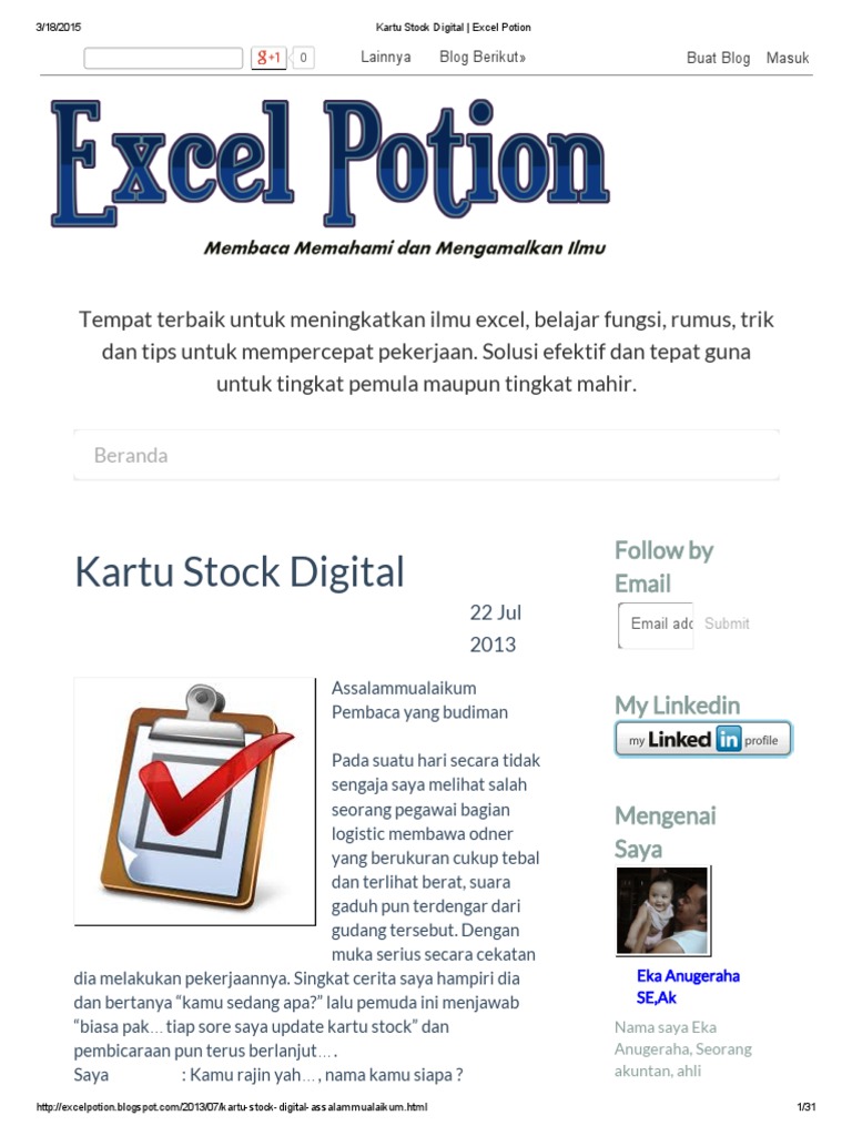 Kartu Stock Digital | PDF