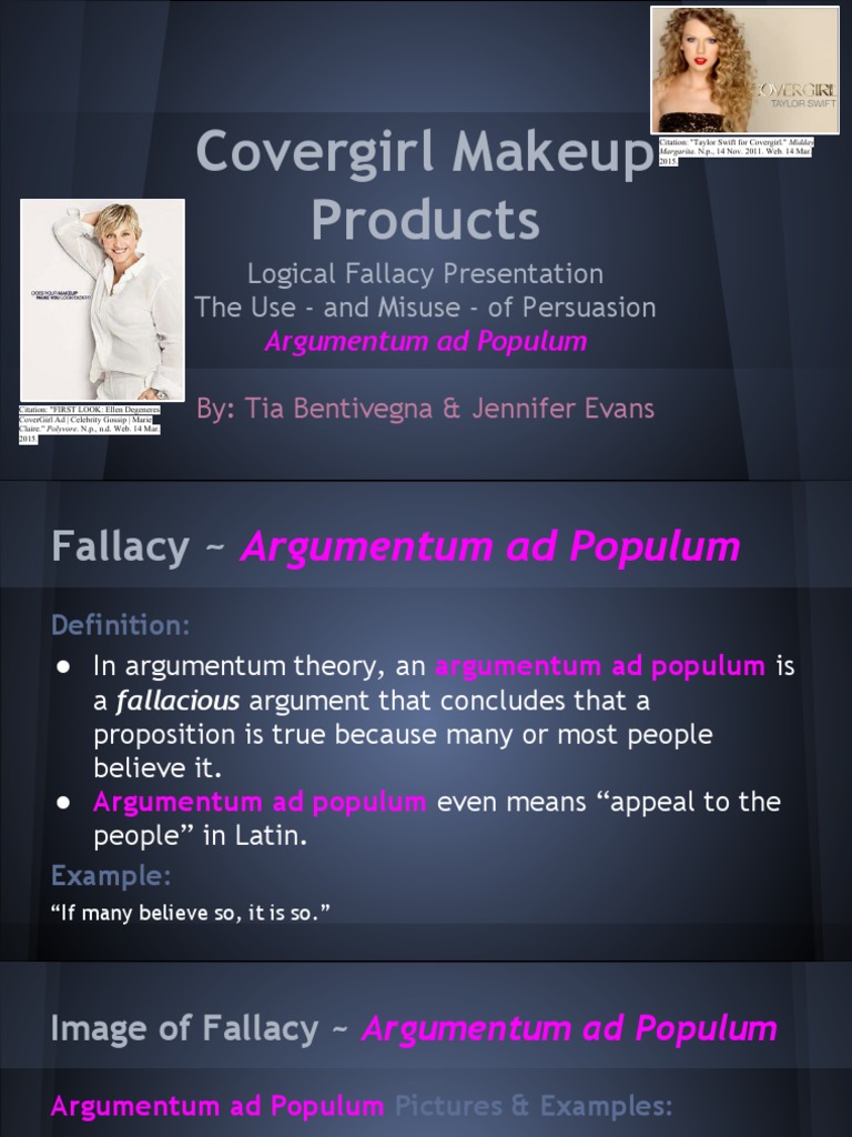 Logical Fallacy Presentation - Covergirl | PDF | Cosmetics | Advertising