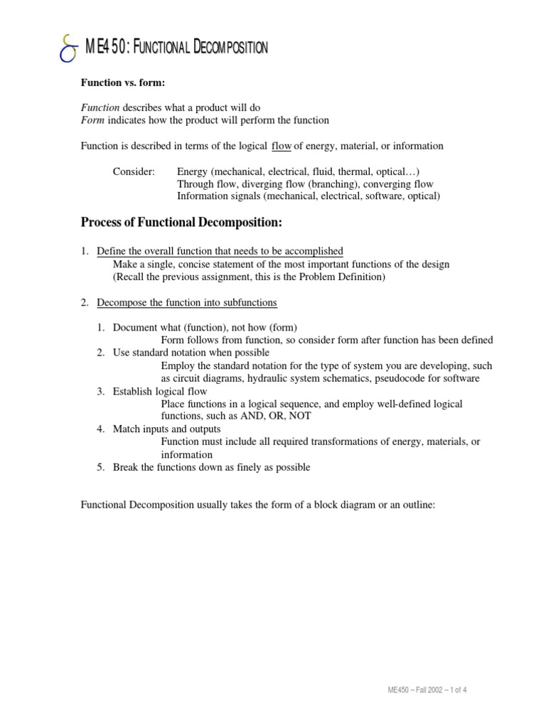 Functional Decomposition | PDF | Syringe | Function (Mathematics)