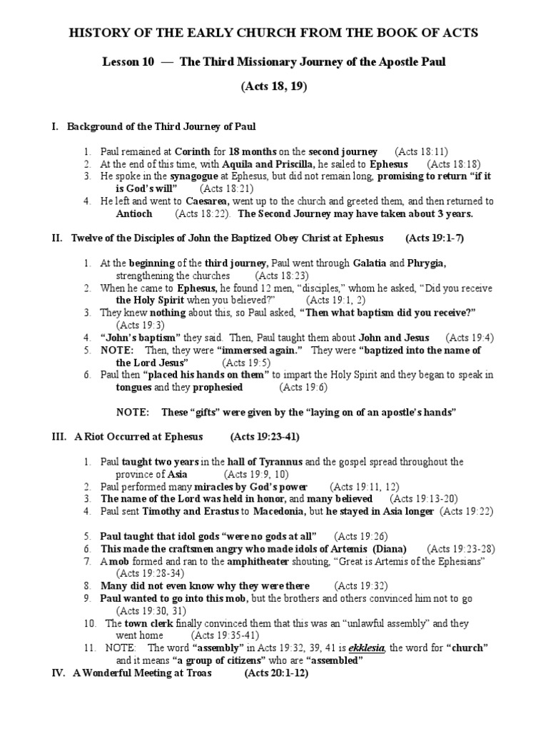 History of The Early Church From The Book of Acts | PDF | Acts Of The ...