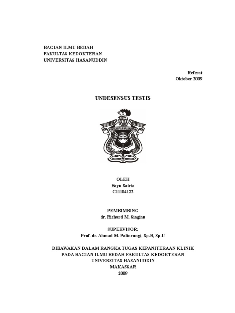 Undesensus Testis | PDF