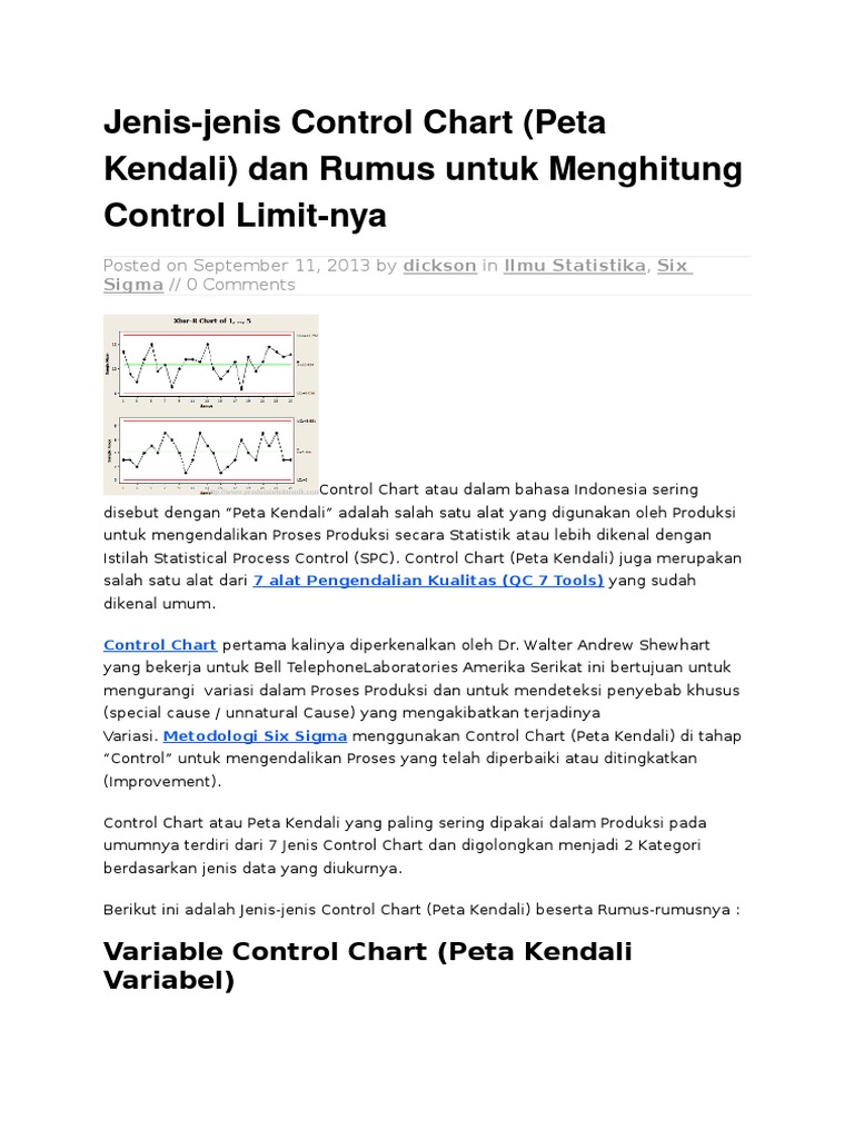 Jenis-Jenis Control Chart | PDF