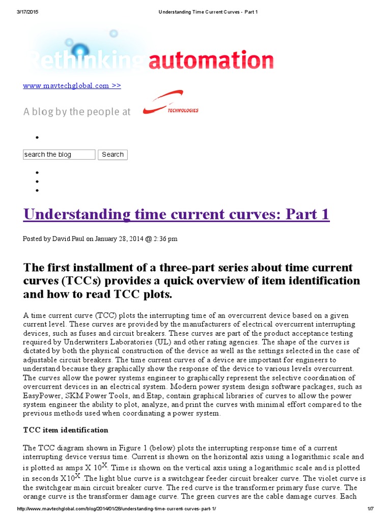 Time Current Curves Overview | PDF | Fuse (Electrical) | Automation