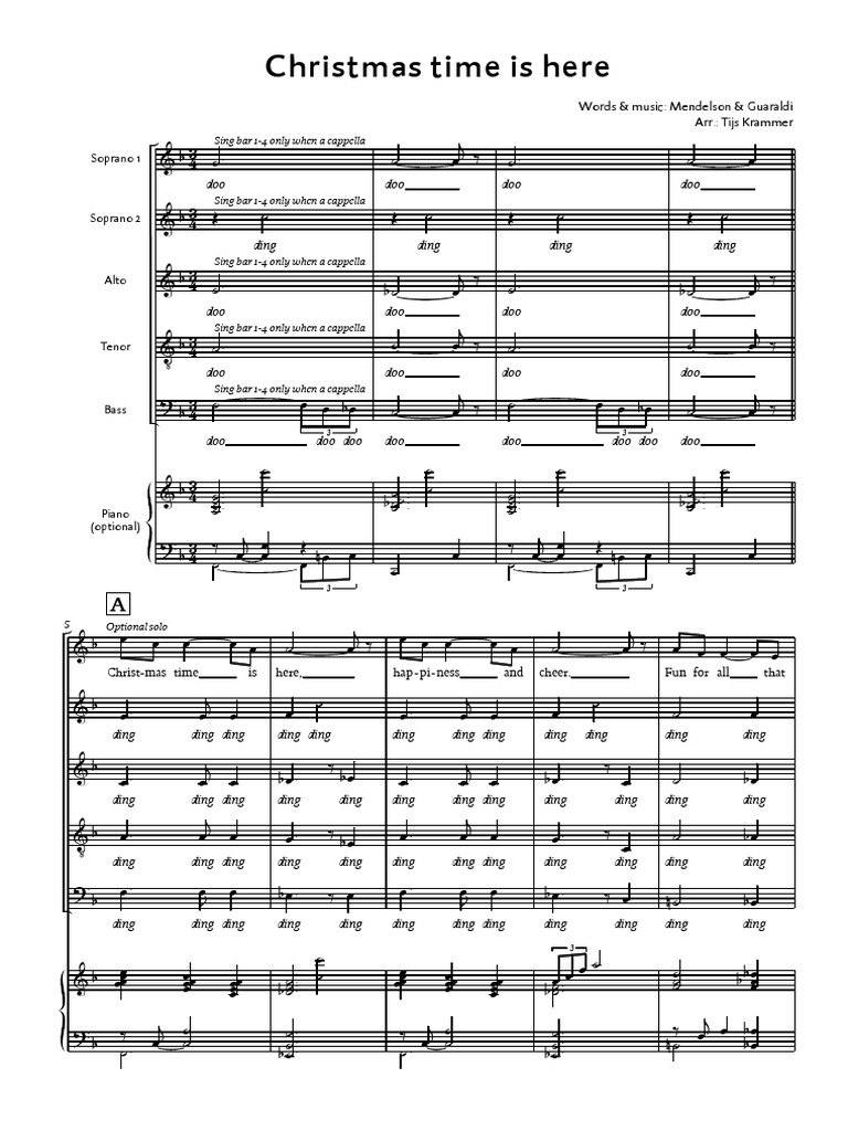 Christmas Time Is Here Sheet Music | PDF | Art | Poetry