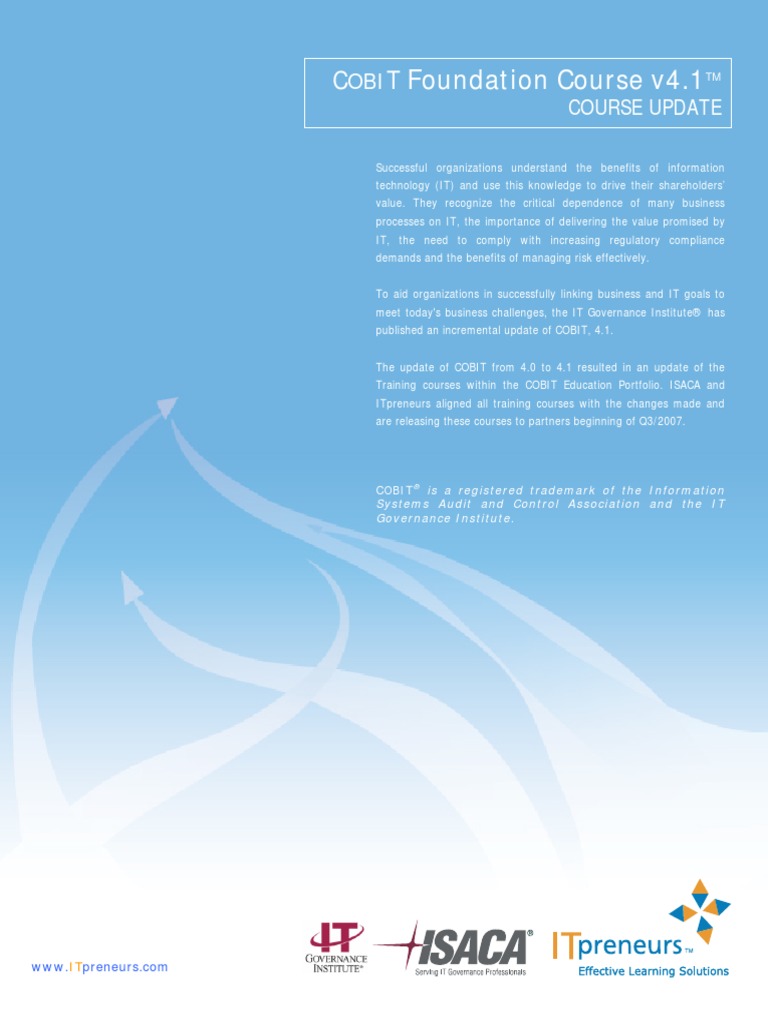 Foundation Course V4 1 Pdf Cobit Educational Technology