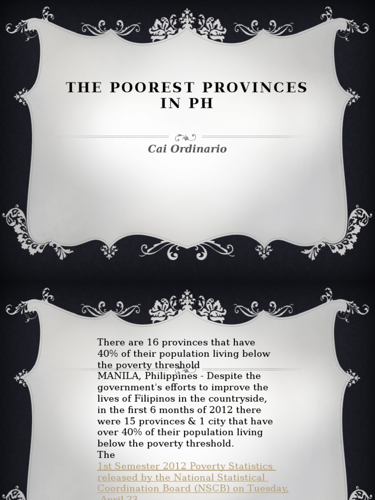 Poorest Provinces in the Philippines 2012 | PDF | Mindanao | Wealth