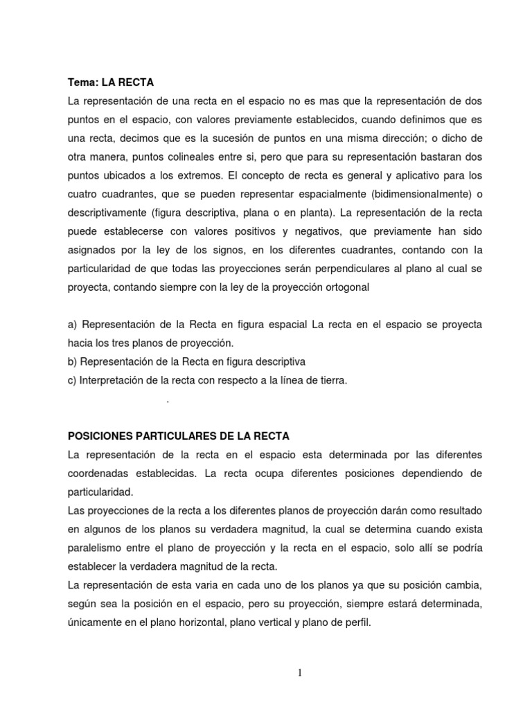 La Recta Posiciones Particulares (01 2015) | PDF | Línea (geometría) | Geometria plana)