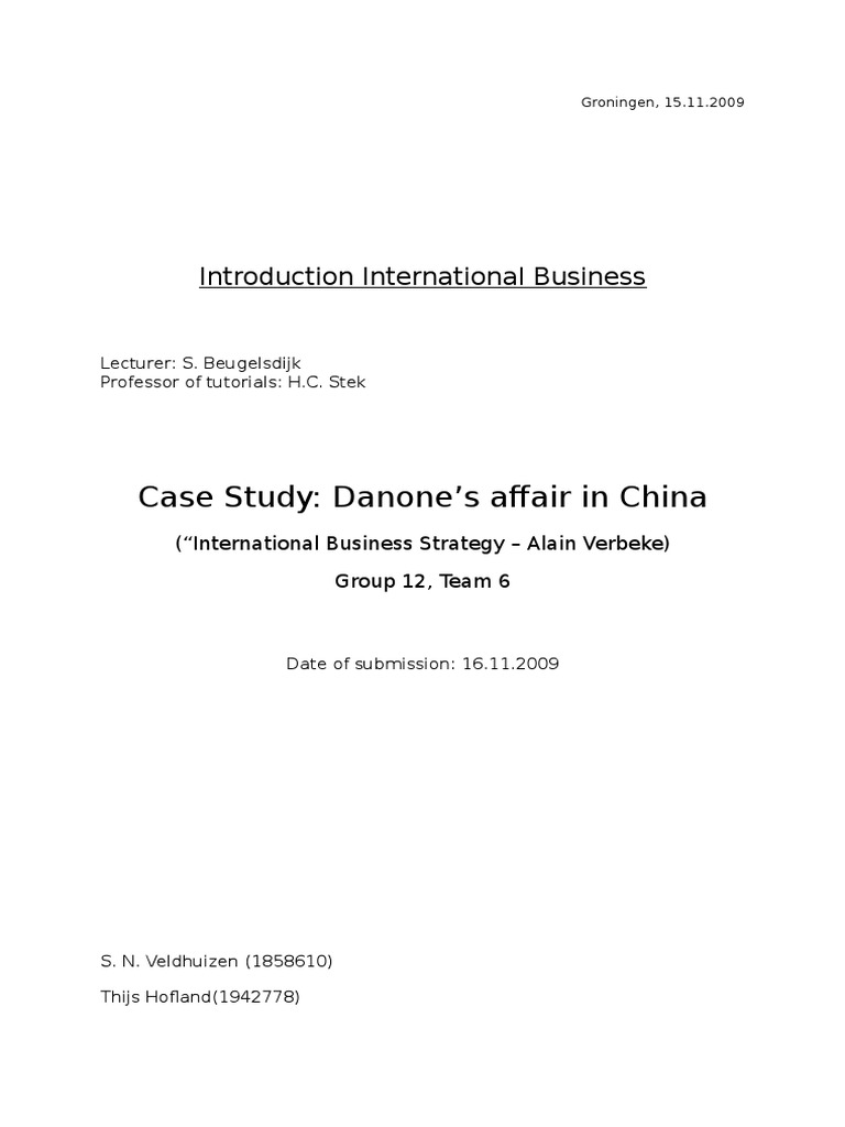 Danone Case | PDF | Joint Venture | Companies