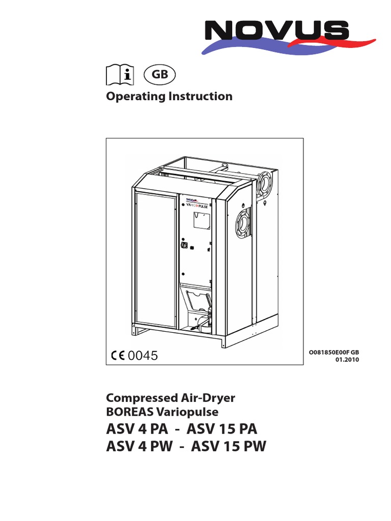 Air Dryer Manual | Refrigeration | Air Conditioning