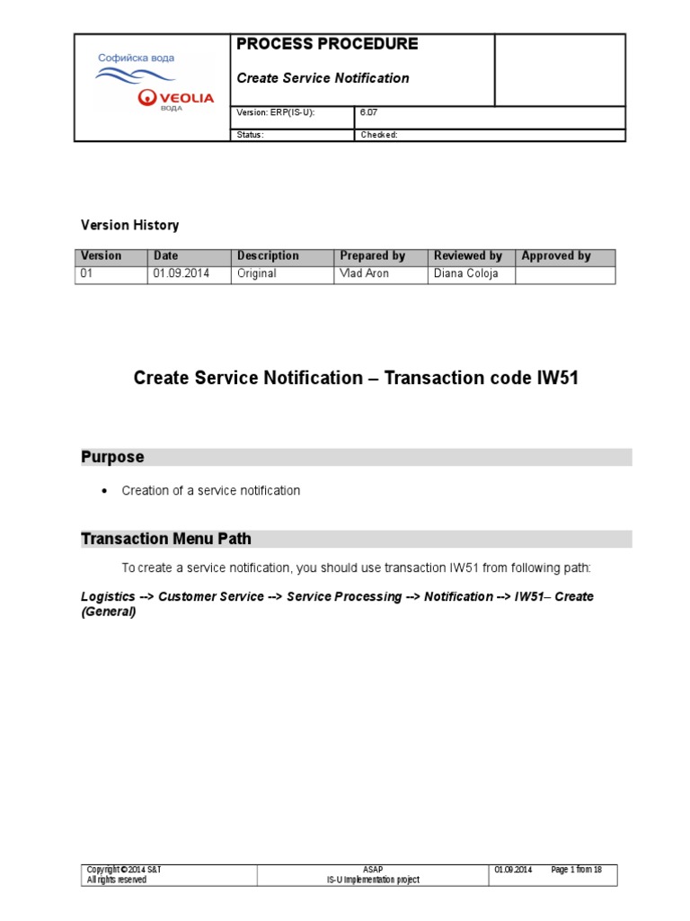 IW51 - Create Service Notification | PDF | Icon (Computing) | System ...