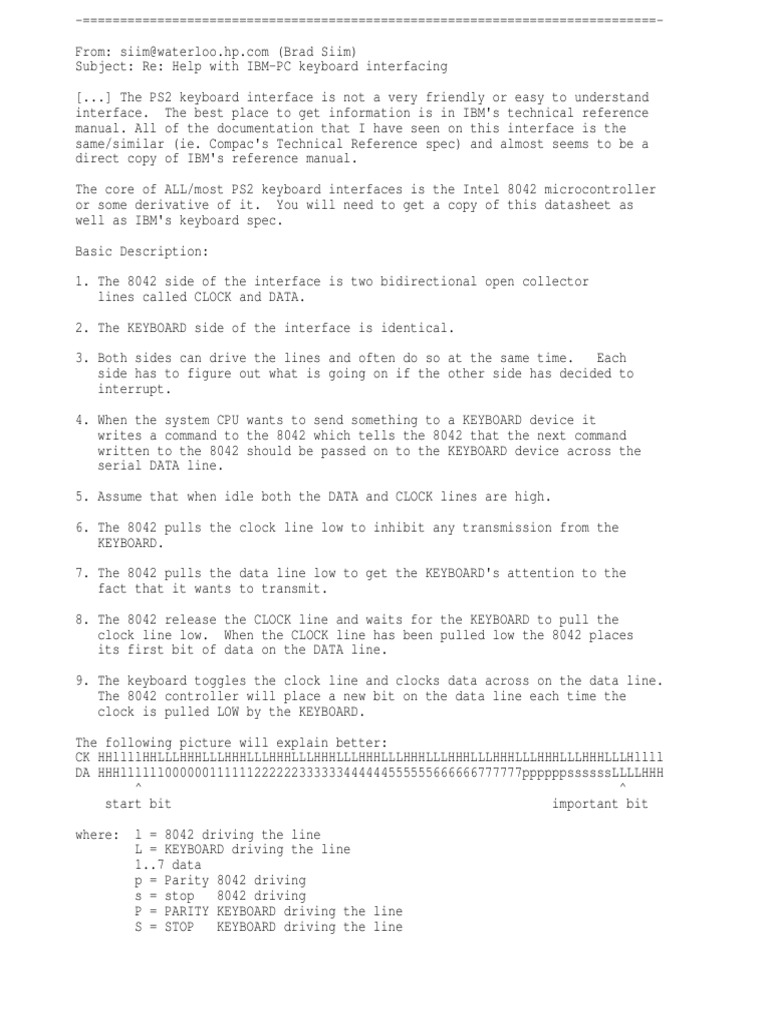 PS2 KBC 8042 | PDF | Computer Keyboard | Areas Of Computer Science PS2 KBC 8042 | PDF | Computer Keyboard | Areas Of Computer Science