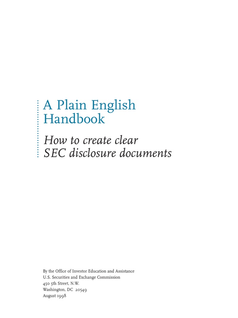 Plain English Handbook | PDF