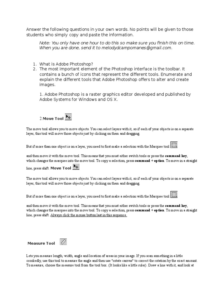 Adobe Photoshop Tool Overview Guide | PDF | Adobe Photoshop | Digital ...
