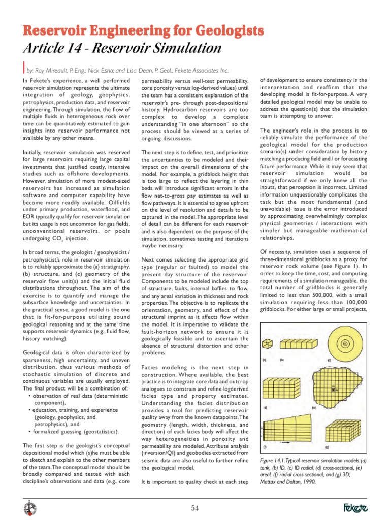 Reservoir Simulation Basics Pdf