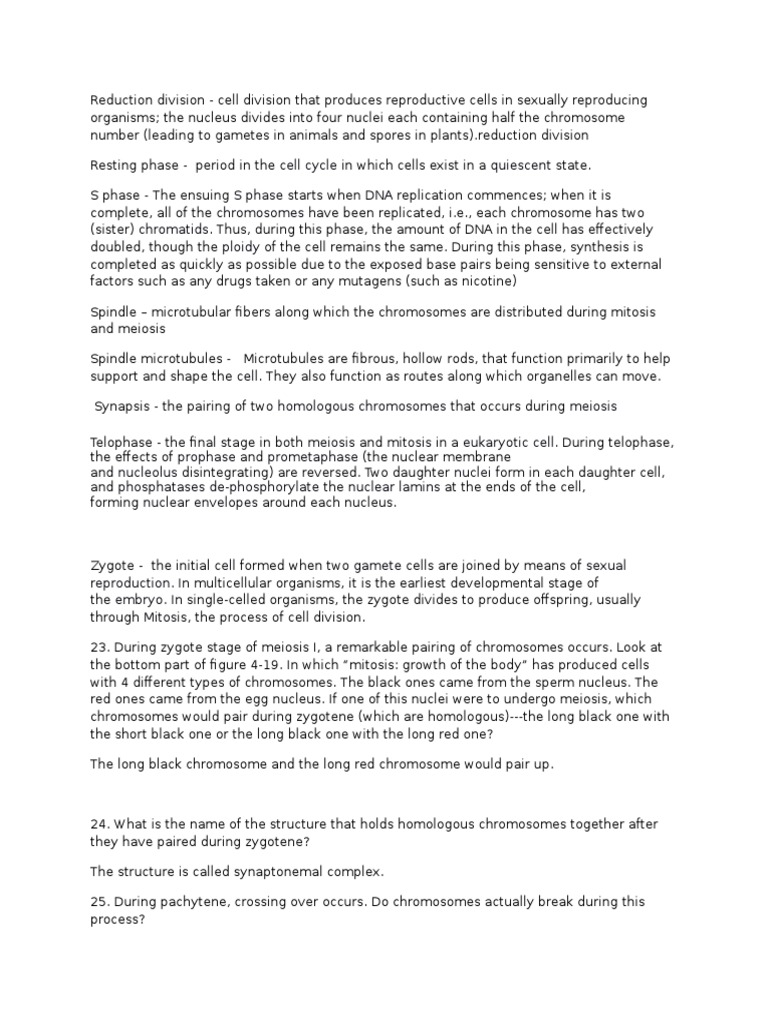 Reduction Divisionaaaaaa | PDF | Meiosis | Mitosis