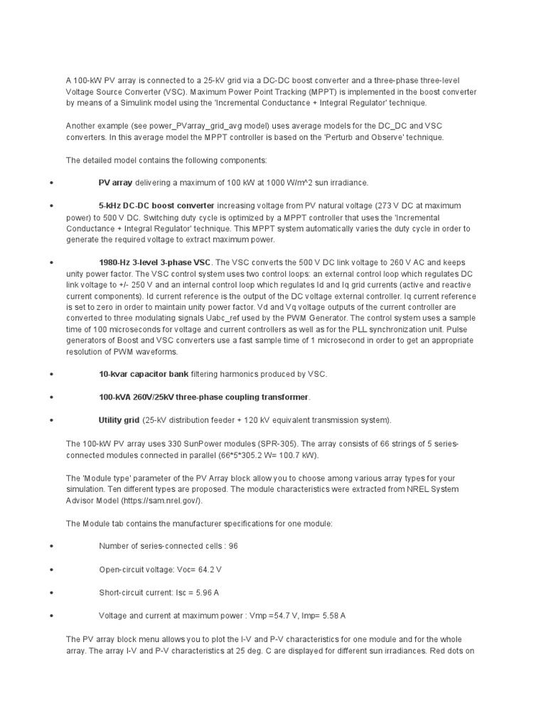 100kw Grid Connected PV Module | PDF | Power Engineering | Electric Power