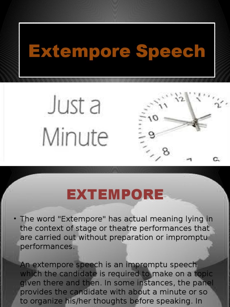 Extempore Speech | PDF | Vocabulary | Cognition