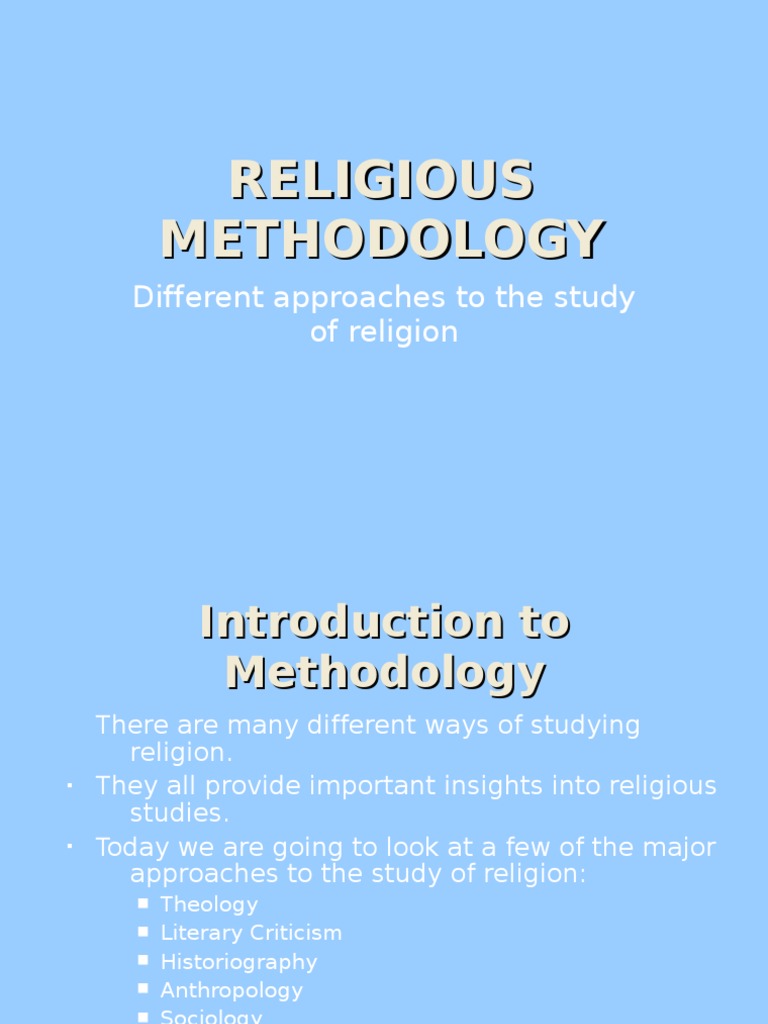 Religious Methodology | PDF | Literary Criticism | Religious Studies